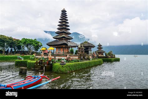 Pura Ulun Danu Beratan Temple Of Water On Lake Bratan In Bali