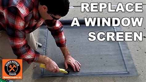custom window screens how to replace a fiberglass mesh screen youtube