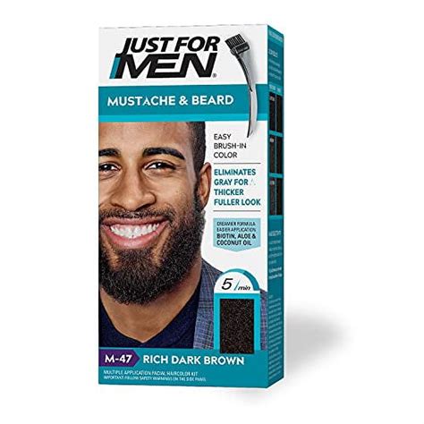 Just For Men Mustache And Beard Beard Dye For Men With Brush Included