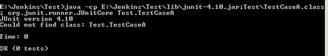 java error when running junit test from windows command line stack