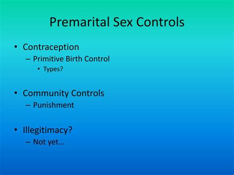 Ppt Premarital Sex And Community Controls Powerpoint Presentation
