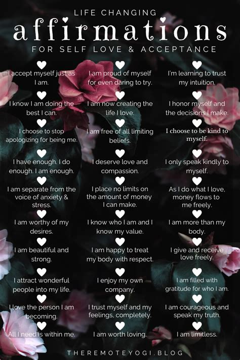 50 Self Love Affirmations Self Love Affirmations Positive