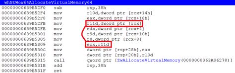c invalid handle with ntwow64allocatevirtualmemory64 stack overflow