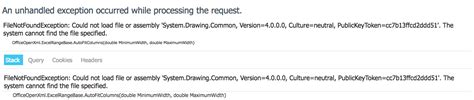 filenotfoundexception could not load file or assembly system drawing