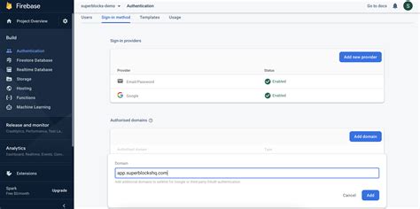 guide authenticate using firebase auth superblocks