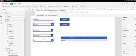 forms filter dropdown based on 2 dates and choice power platform