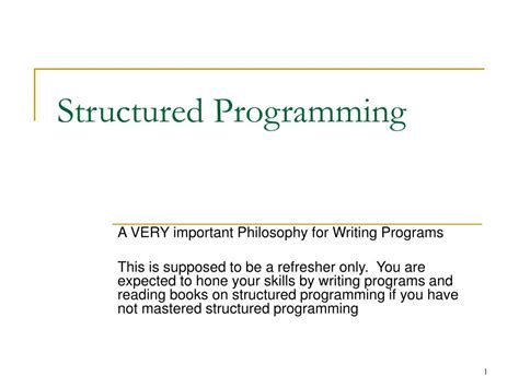 ppt structured programming powerpoint presentation free download