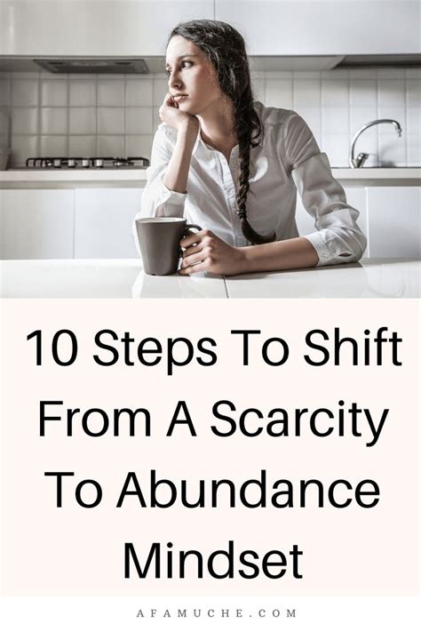 A Woman Sitting At A Table With A Cup In Her Hand And The Words 10