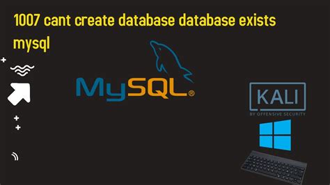 1007 cant create database database exists mysql youtube