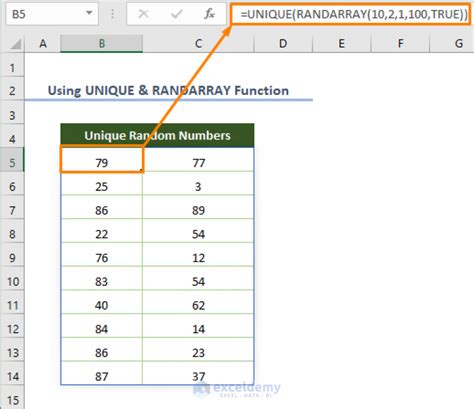 random number generator in excel with no repeats 9 methods
