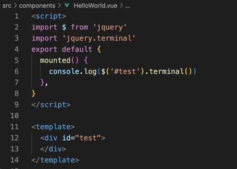how to use jquery terminal in vue3 · issue 832 · jcubic jquery