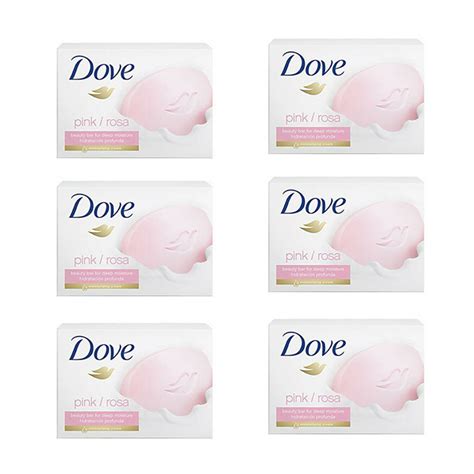 Dove Beauty Pink Moisturizing Bar Soap 6 Pack