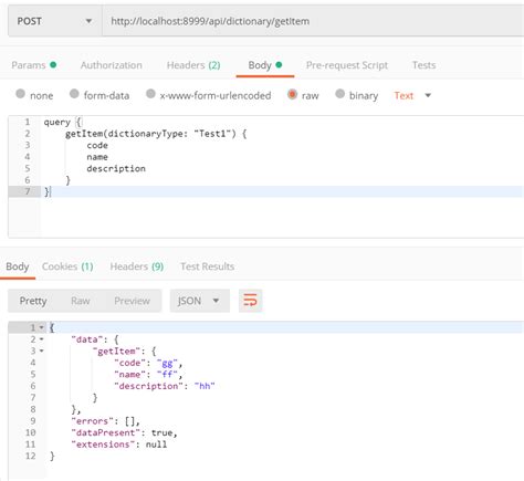 java graphql send post with variables in postman as text stack overflow
