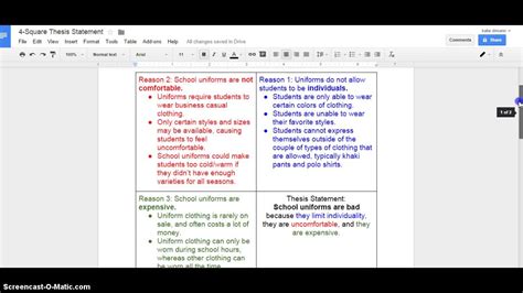 3 Point Thesis Statement Youtube