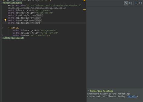 exception raised during rendering com android util