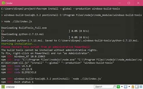 “vcbuild exe”がないと言われたけど、windows build toolsを入れたら解決したよ