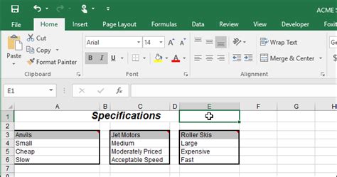 how to center text across multiple cells in excel