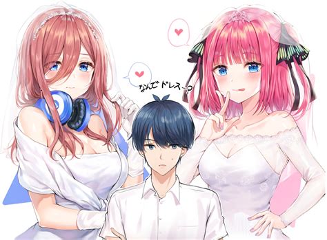 5 Toubun No Hanayome Nakano Miku Nakano Nino Uesugi Fuutarou Cleavage