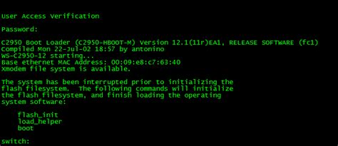 password recovery en un switch cisco seguridad y redes