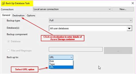perform on premises sql server database backups using maintenance plans