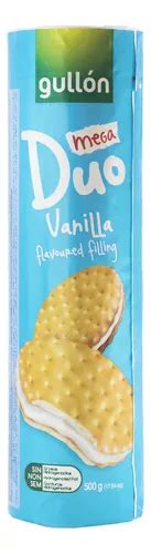Biscoito Mega Duo Vanilla Recheado Gullón 500g Espanha Mercadolivre