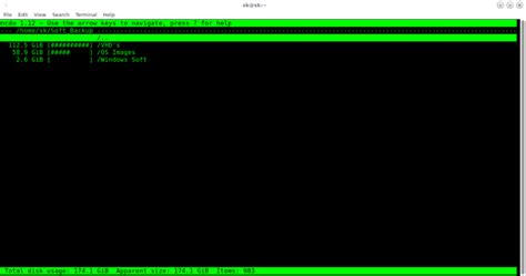 how to check disk space usage in linux using ncdu ostechnix