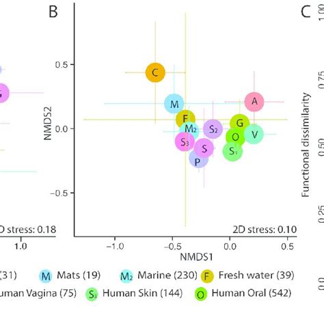 non metric multidimensional scaling ordination based on bray curtis