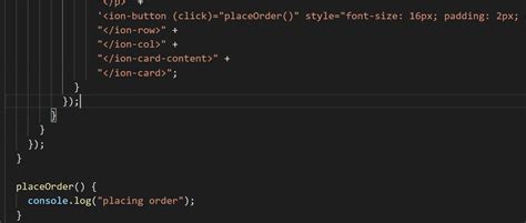 why isn t the function being called in the ionic and angular framework