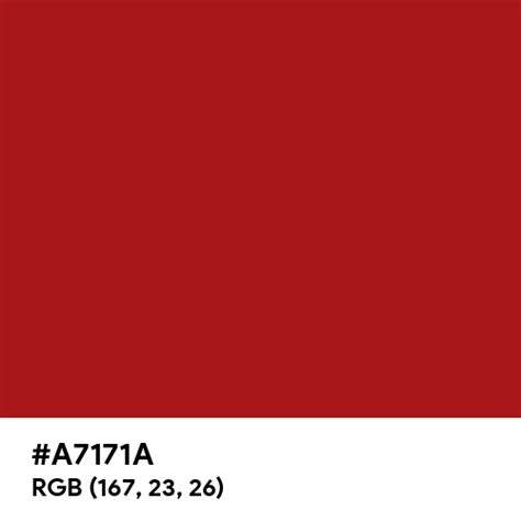 best red color hex code is a7171a