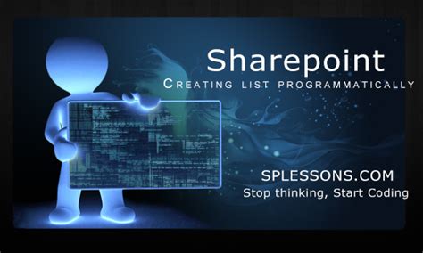 create a sharepoint list programmatically splessons