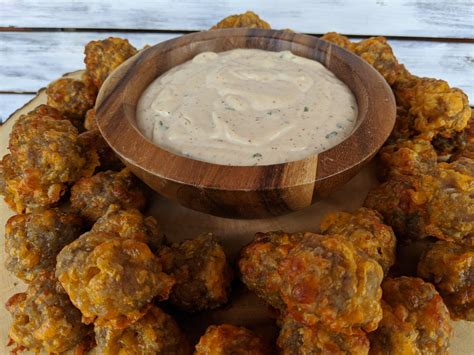 Creole Sausage Balls With Remoulade Dipping Sauce Veryvera