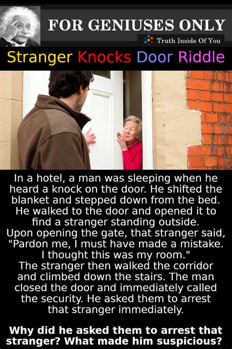 Stranger Knocks Door Riddle Truth Inside Of You