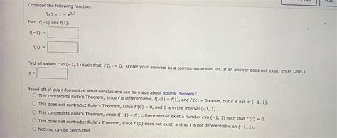 Solved Consider The Following Function F X 1x2 3 Find