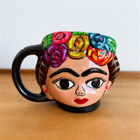 Frida Kahlo Mug Handcrafted Ceramic Frida Cup Tea Cup Etsy