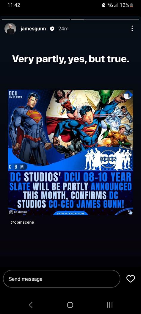 Very Partly Slate Will Be Revealed This Month Confirms James Gunn R
