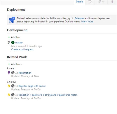 azure devops boards link work item with deployment