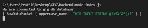 node js mysql ucase function geeksforgeeks