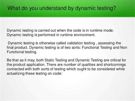 static testing vs dynamic testing