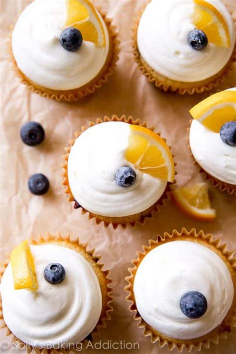 Meyer Lemon Blueberry Cupcakes Sallys Baking Addiction