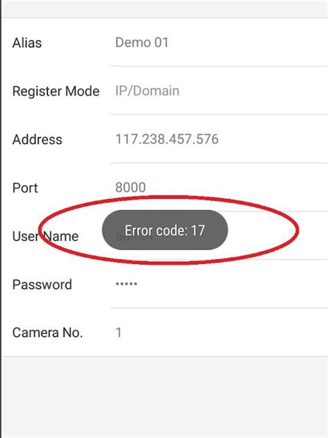 how to fix error code 17 on hikvision devices —
