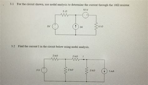 solved for the circuit shown use nodal analysis to