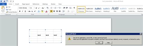 the program used to create this object is excel error when opening