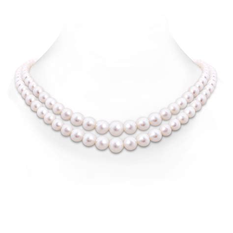 18 Graduated Freshwater Cultured Pearl Double Strand Angara Australia