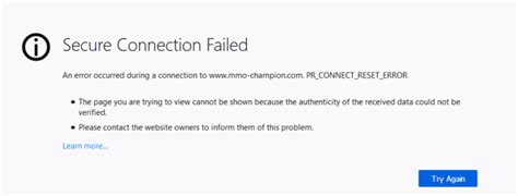 how to fix pr connect reset error firefox error