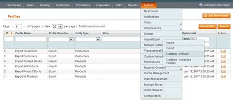 magento 1 x how to export or import data in csv files zemez support