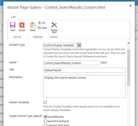 steps to create custom display templates in sharepoint 2013