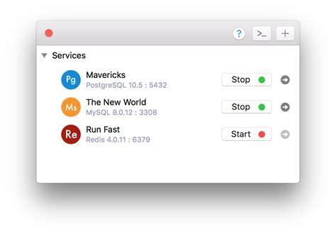 how to start and stop postgresql server tableplus