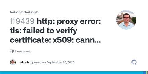 proxy error tls failed to verify certificate x509 cannot
