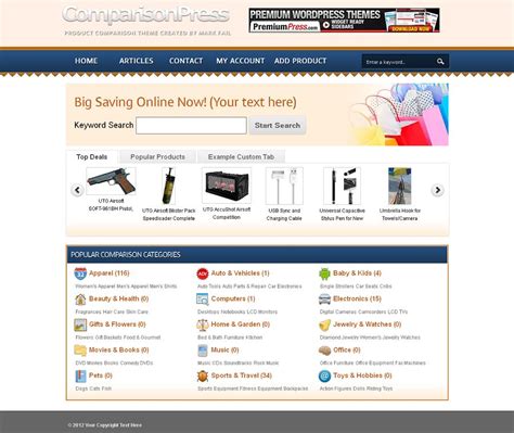 comparisonpress price comparison theme for wordpress