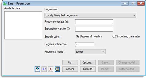 locally weighted regression genstat knowledge base